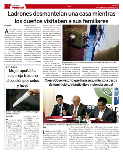 Crean Observatorio Que Hará Seguimiento A Casos De Feminicidio